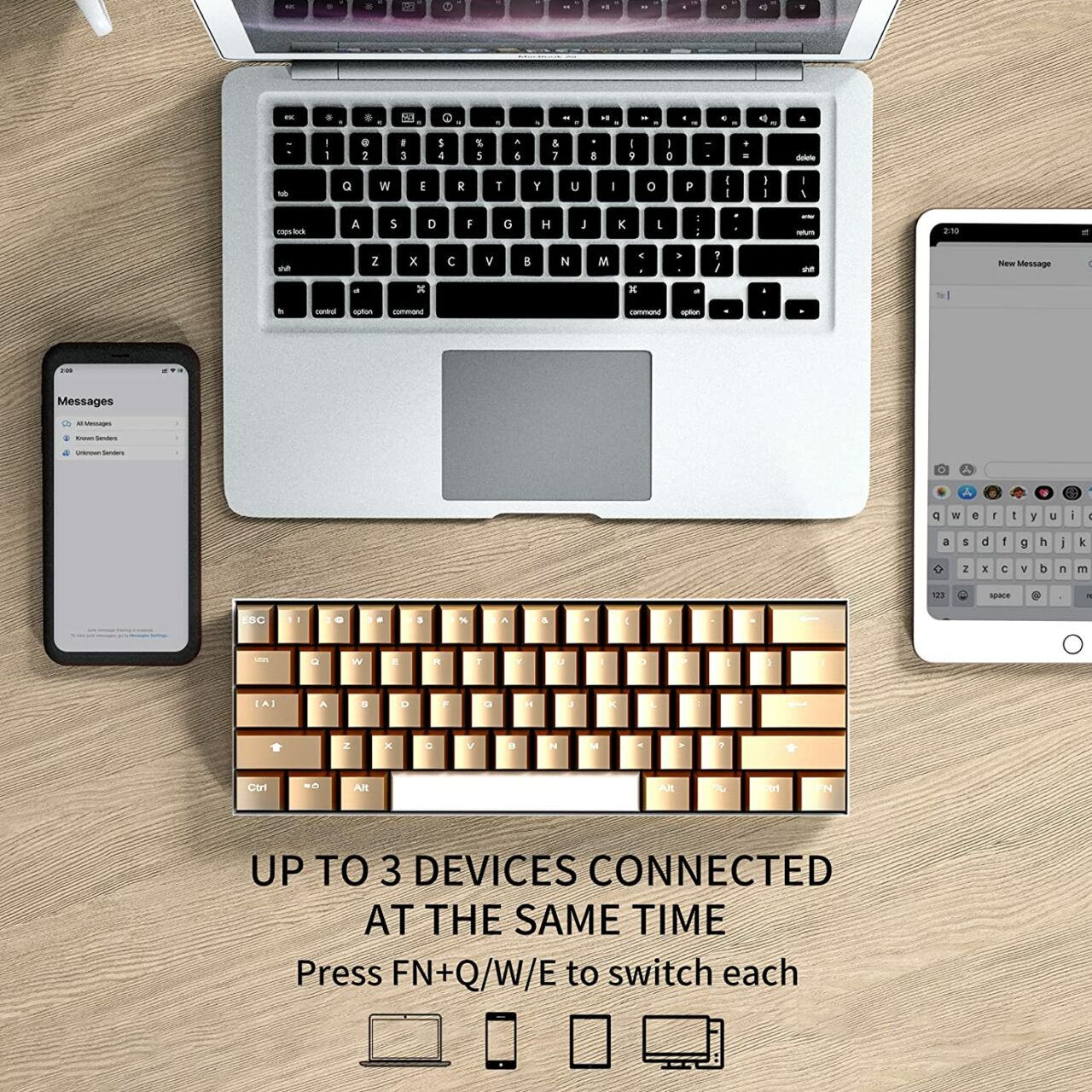 Gold Retro Mechanical Keyboards to bling up your desk - Colour My Tech